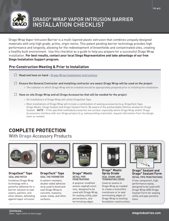 Your Complete Checklist for Installing a Vapor Intrusion Barrier