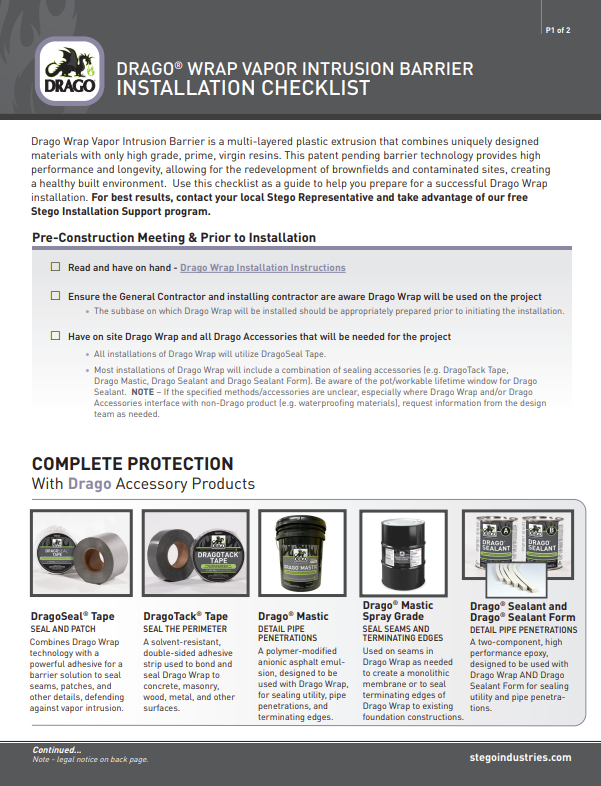 Your Complete Checklist for Installing a Vapor Intrusion Barrier