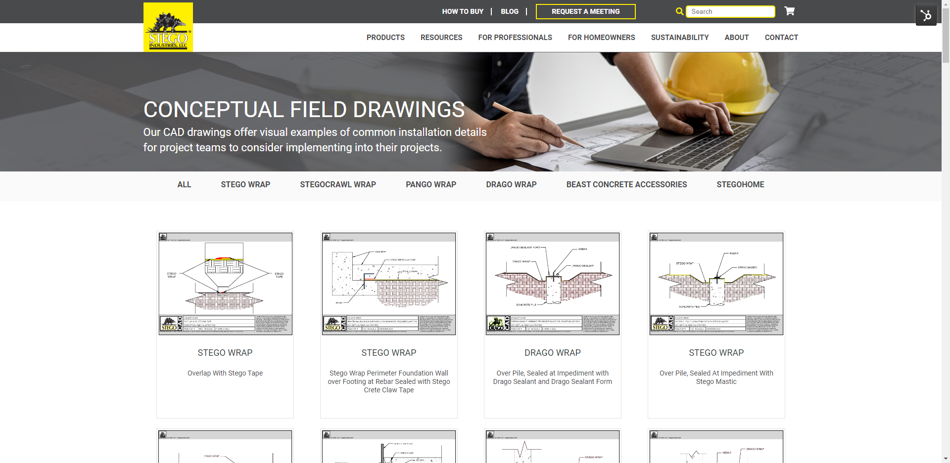 Stego CAD Drawings | Below Slab Vapor Barrier Installation Details
